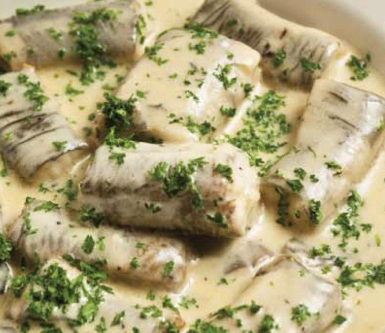 Paling in de roomsaus met boschampignons - Pure Fisk